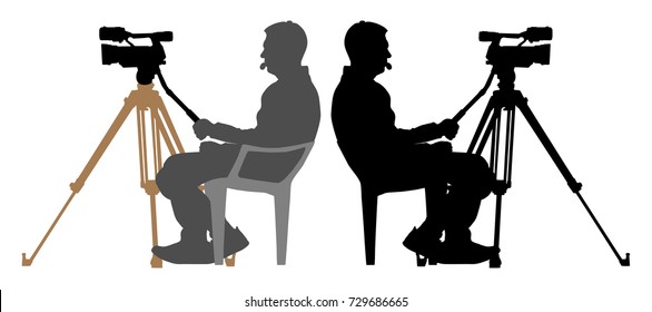 4,707 Video camera man silhouette Images, Stock Photos & Vectors ...