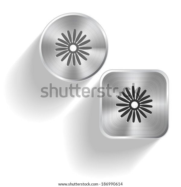 Chamomile. Botones de acero de conjunto: vector de stock (libre de ...