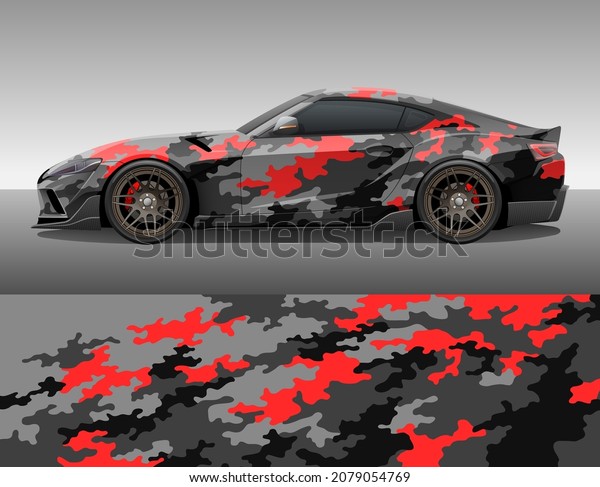 Camouflage Car Texture Template Vinyl Wrap Stock Vector (Royalty Free ...