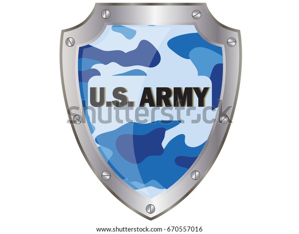 Camouflage Metal Shields Us Armyvector Stock Vector (Royalty Free ...