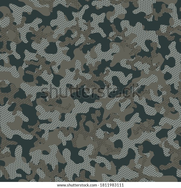 Camouflage Paint Olive Camouflage Seamless Pattern Stock Vector ...