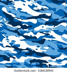 Camouflage Pattern Texture Blue Shades Stock Vector (Royalty Free ...