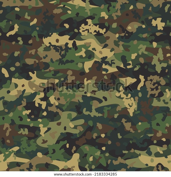 Camouflage Seamless Pattern Background Swamp Clothing Stock Vector ...