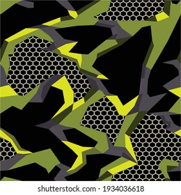 Camouflage Seamless Pattern Digital Geometric Camo Stock Vector ...