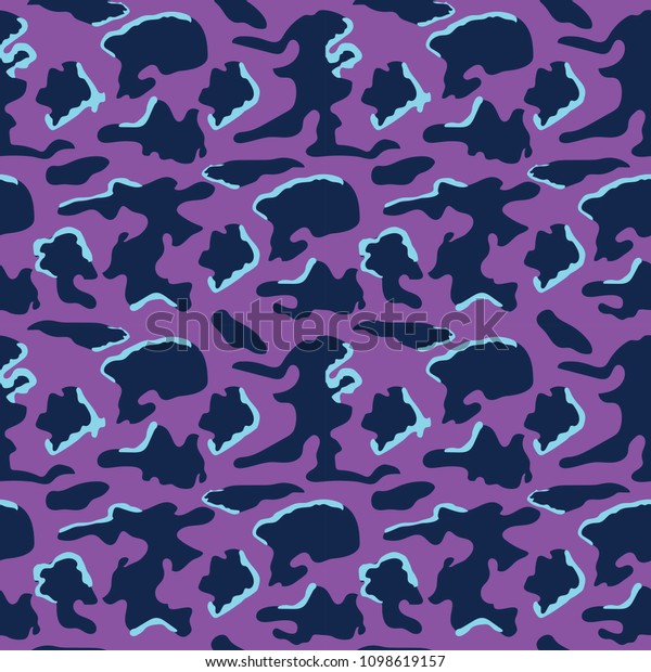 Camouflage Seamless Three Color Pattern Stock Vector (Royalty Free ...