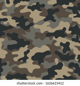 Camouflage Multicam Seamless Pattern Nine Colors Stock Vector (Royalty ...