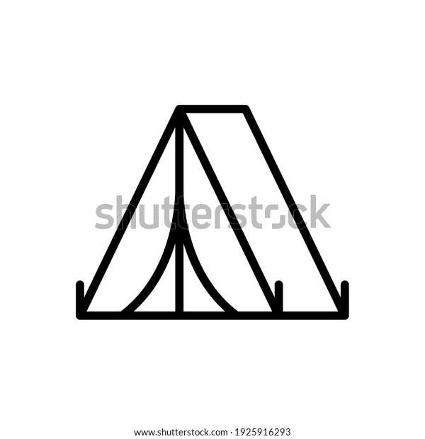 Camp Icon On White Background Perfect Stock Vector (Royalty Free ...