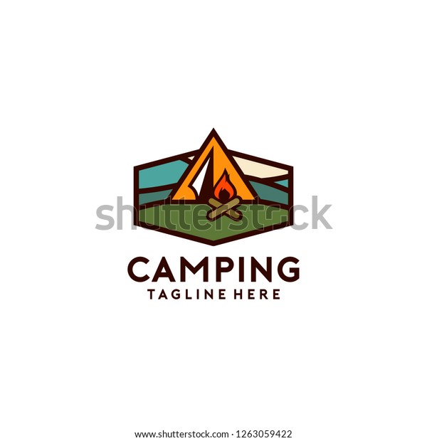 Camp Logo Design Stock Vector (Royalty Free) 1263059422 | Shutterstock