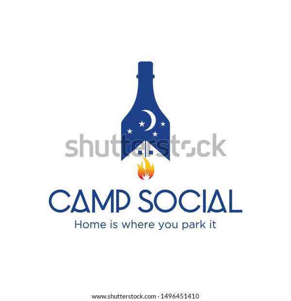 Camp Social Logo Smart Iconic Stock Vector (Royalty Free) 1496451410 ...