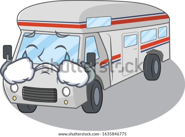Campervan Cartoon Character Concept Sad Face Stock Vector (Royalty Free ...