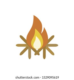 Simple Campfire Icon Camping Clipart Isolated: เวกเตอร์สต็อก (ปลอดค่า ...