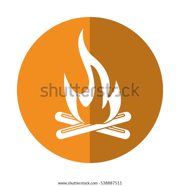 Campfire Woods Camping Smock Shadow Stock Vector (Royalty Free ...