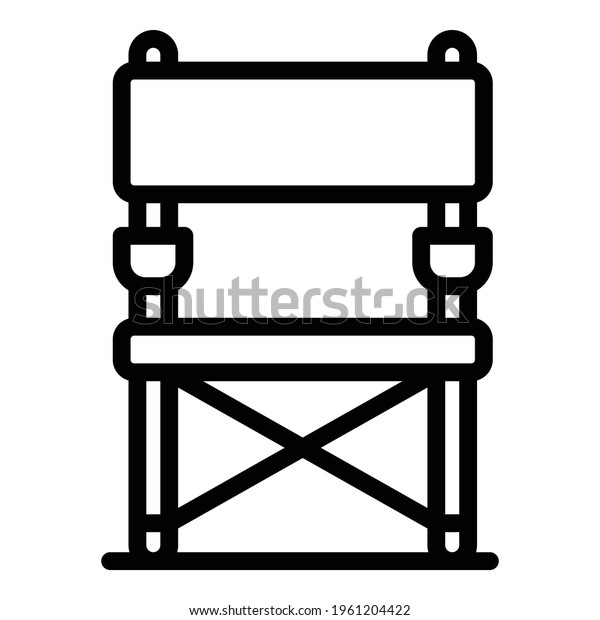 Camping Chair Icon Outline Camping Chair Stock Vector (Royalty Free ...