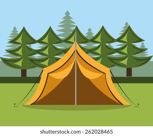 Tents Bonfire On Dark Night Forest Stock Vector (Royalty Free ... Tents Bonfire On Dark Night Forest Stock Vector (Royalty Free ...