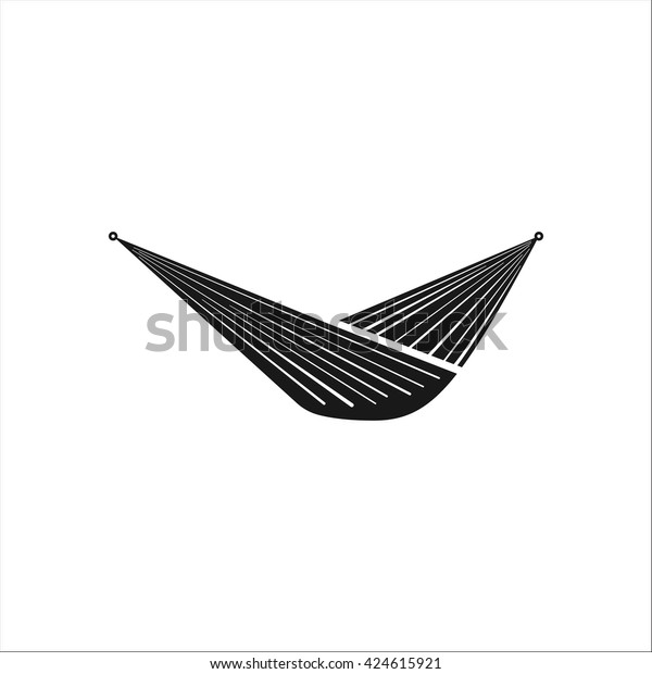 Camping Hammock Sign Simple Icon On Stock Vector (Royalty Free) 424615921