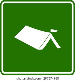 Camping Tent Sign Stock Vector (Royalty Free) 297374960 | Shutterstock