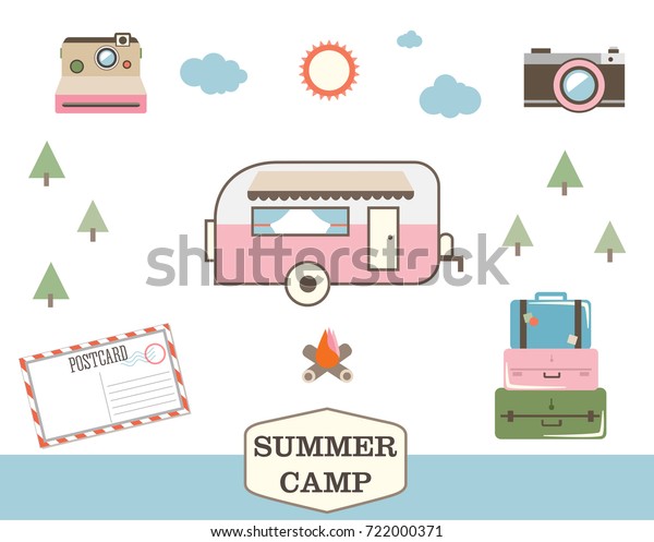Camping Vector Clip Art Stock Vector (Royalty Free) 722000371 ...