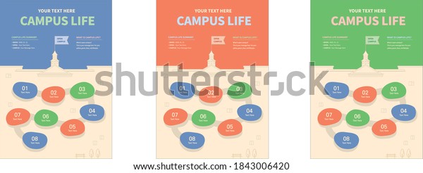 Campus School Flyer Design Template Stock Vector (Royalty Free ...