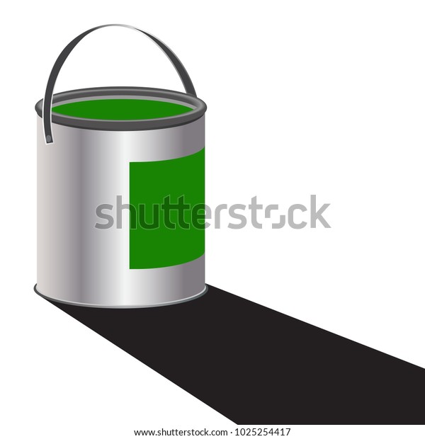 Can Green Paint Shadow Isolated On Stock Vector (Royalty Free ...