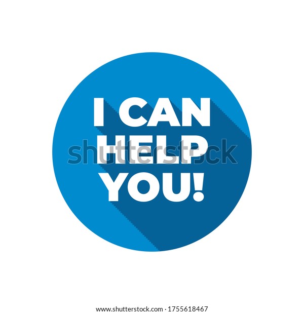 Can Help You Icon Label Design Stock Vector (Royalty Free) 1755618467 ...