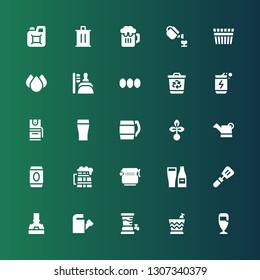 Can Icon Set Collection 25 Filled Stock Vector (Royalty Free ...