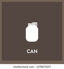 Can Icon Vector Can Sign On Stock Vector (Royalty Free) 1378475597 ...