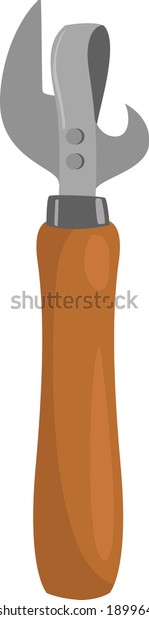 Can Opener Illustration Vector On White Stock Vector (Royalty Free ...