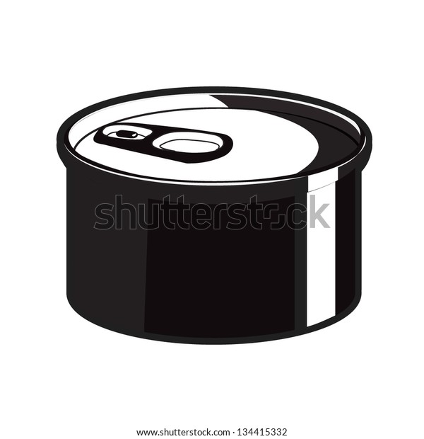 Can Silhouette Outline Vector Stock Vector (Royalty Free) 134415332 ...
