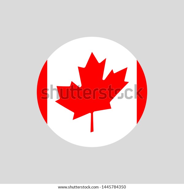 Canada Circle Flag Icon Waving Canadian Stock Vector (Royalty Free ...