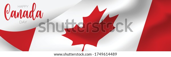 Canada Day Banner Header Background July Stock Vector (Royalty Free ...