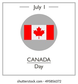 Canada Flag Logo Vector Template Stock Vector (Royalty Free) 645242104