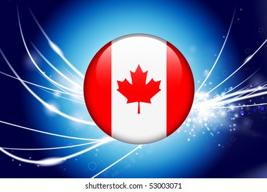 Canada Flag Button On Abstract Modern Stock Vector (Royalty Free ...