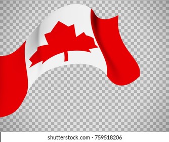 Canada Flag Icon On Transparent Background Stock Vector (Royalty Free ...