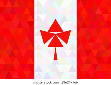 Canada Flag On Triangle Dark Style Stock Vector (Royalty Free ...