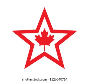 Star Canadian Flag Colors Symbols Vector: vector de stock (libre de ...
