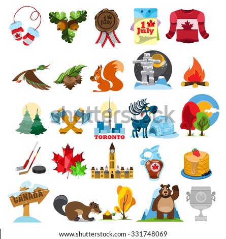 Stock vektory na téma Canada Icons Canada Symbols (bez autorských ...