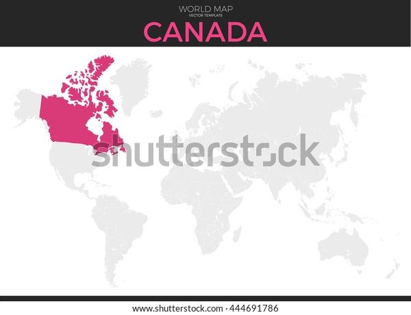 Canada Location Modern Detailed Vector Map Stock Vector (Royalty Free ...