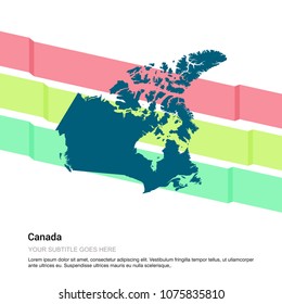 Canada Map Design White Background Vector Stock Vector (Royalty Free ...