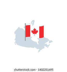 Canada Map Flag Icon Vector Stock Vector (Royalty Free) 1402251695 ...