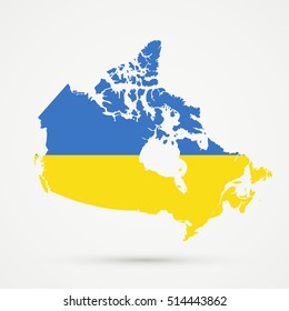Canada Map Acadiana Flag Colors Editable Stock Vector (Royalty Free ...