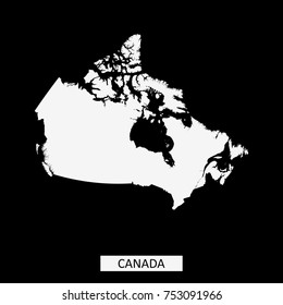 Canada Map Vector Outline Illustration Black 스톡 벡터(로열티 프리) 753091966 ...