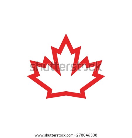 Canada Maple Icon Canadian Logo Template Stock Vector (Royalty Free ...