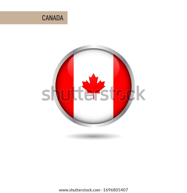 Canada Round Flag Vector Design Template Stock Vector (Royalty Free ...