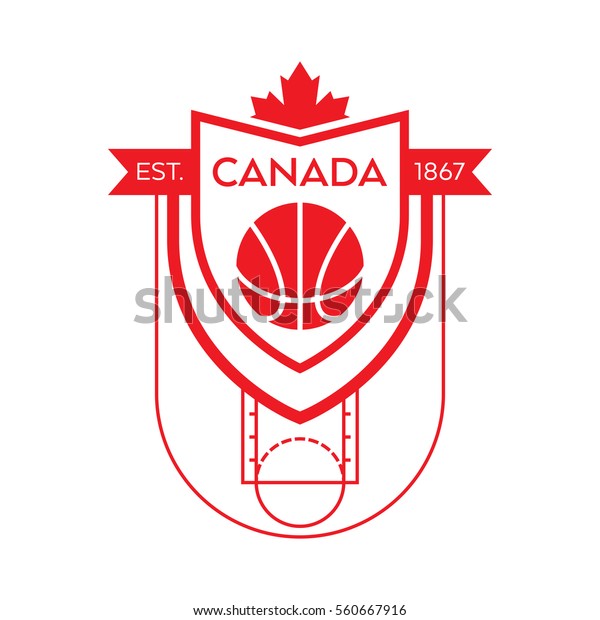 Canadian Basketball Crest Vector Format This Stock Vector (Royalty Free ...
