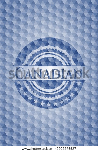 Canadian Blue Hexagon Emblem Vector Illustration Stock Vector (Royalty ...