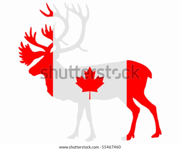 Canadian Caribou Stock Vector (Royalty Free) 55467460 | Shutterstock