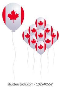 Canadian Flag Balloon Stock Vector (Royalty Free) 132940559 | Shutterstock