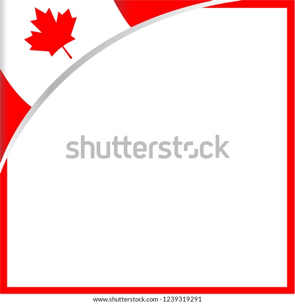 Canadian Flag Corner Wave Maple Leaf Stock Vector (Royalty Free) 1239319291