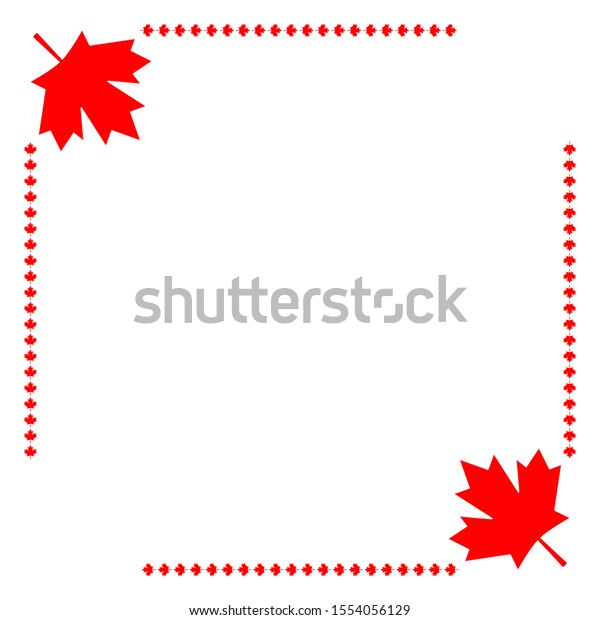 Canadian Flag Symbolism Border Frame Empty Stock Vector (Royalty Free ...