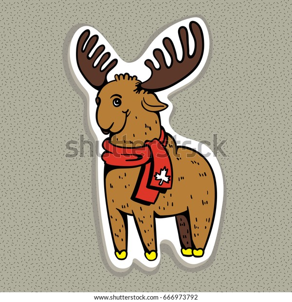Canadian Moose Vector Illustration Cartoon Stock Vector (Royalty Free ...